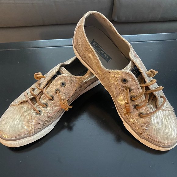Sperry | Shoes | Glitter Gold Sperry Sneakers | Poshmark